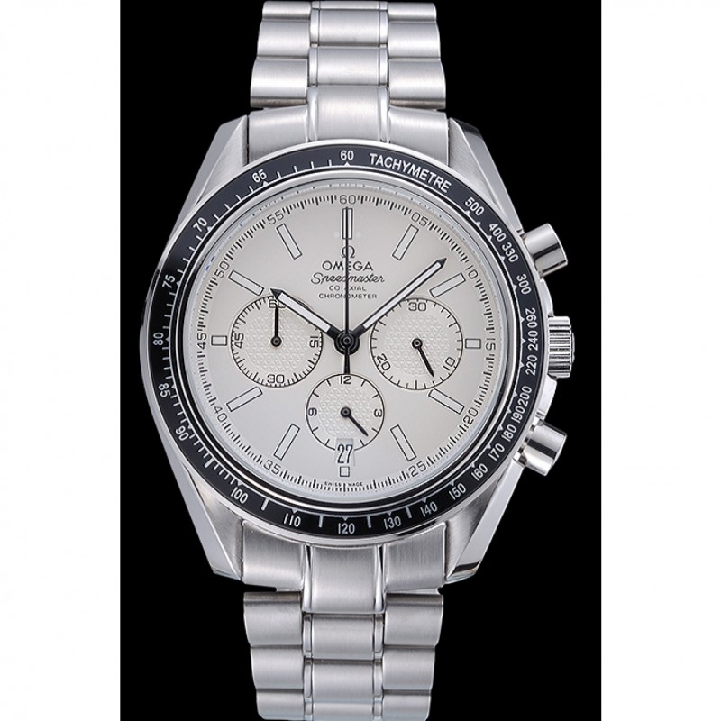Omega Speedmaster Blanco Dial de acero inoxidable Correa 622049 ...