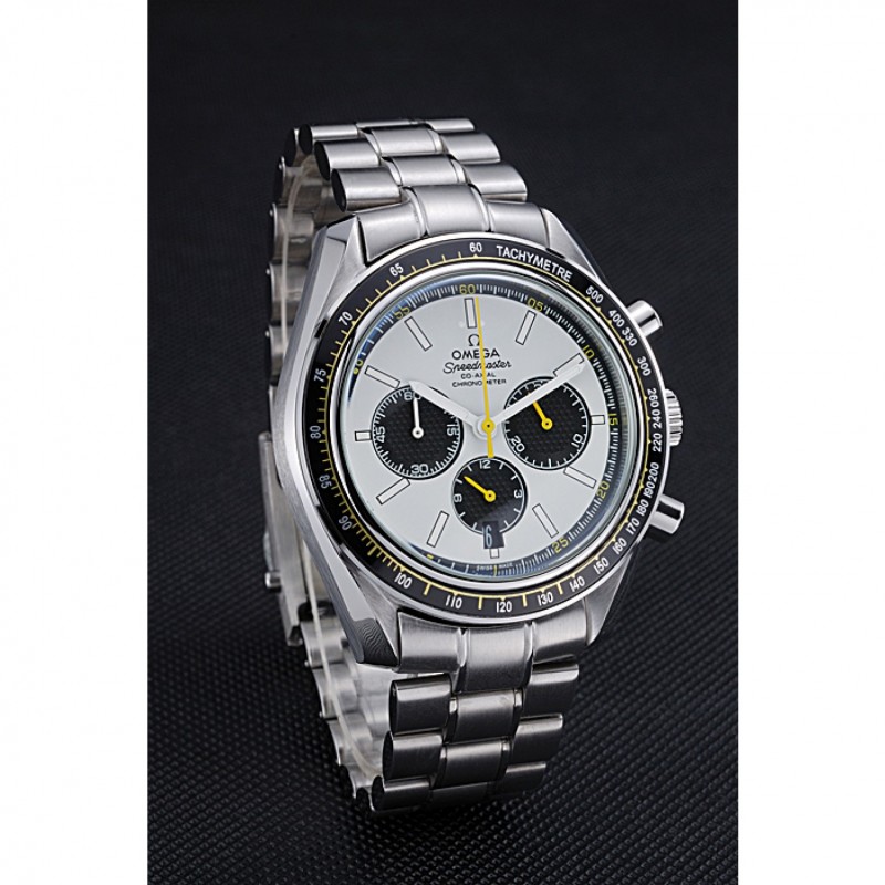 Omega Speedmaster Blanco Dial de acero inoxidable Correa 622050 ...