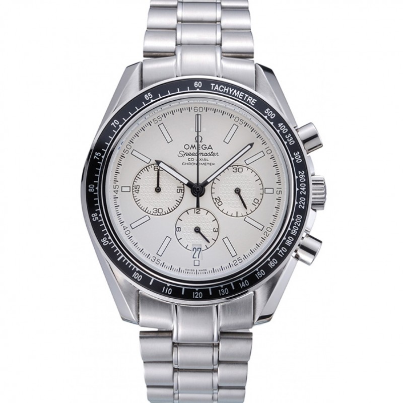Omega Speedmaster Blanco Dial de acero inoxidable Correa 622049 ...