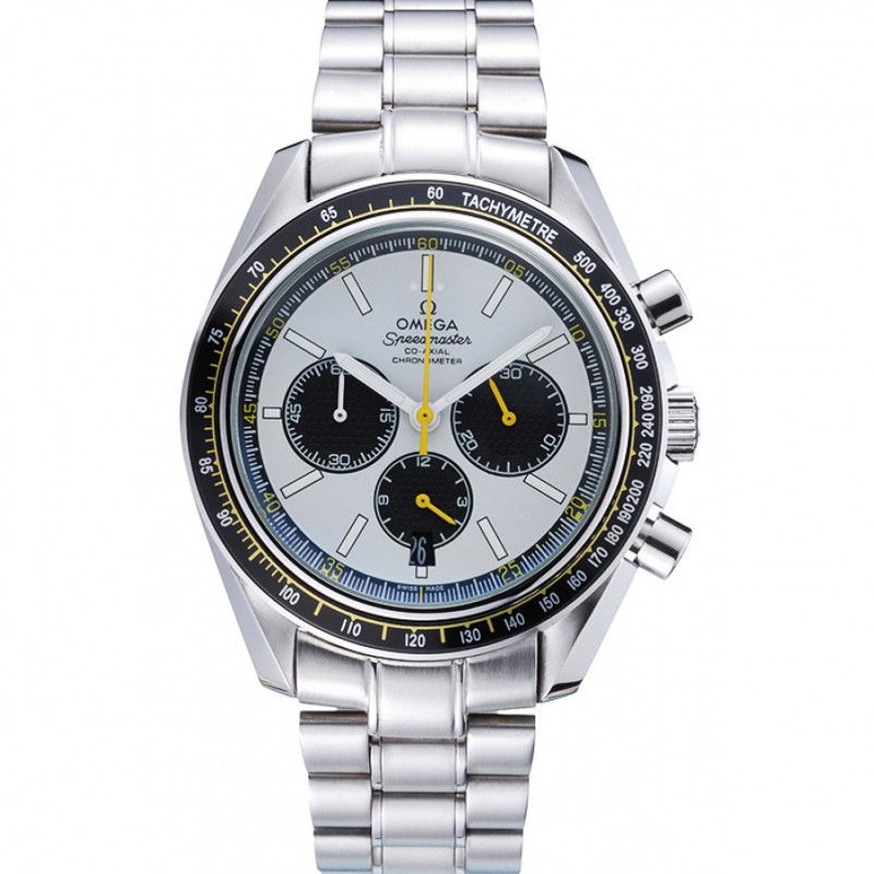 Omega Speedmaster Blanco Dial de acero inoxidable Correa 622050 ...