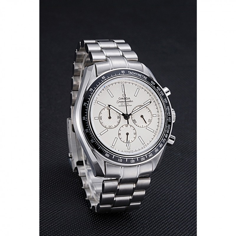 Omega Speedmaster Blanco Dial de acero inoxidable Correa 622049 ...